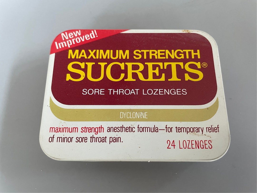 Secrets Sore Throat Lozenges Metal Box - Etsy