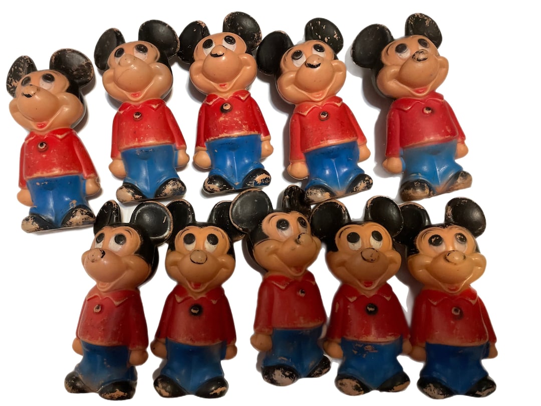 Vintage Mickey Mouse Figures, Walt Disney Productions, Hong Kong (x10 ...