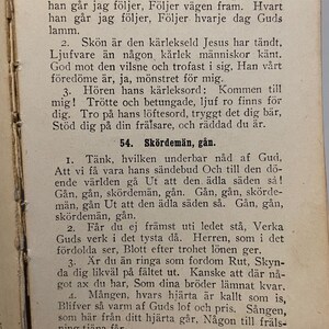 The Swedish Sweden Hymnal 1904 Written in Swedish Page Section Not ...