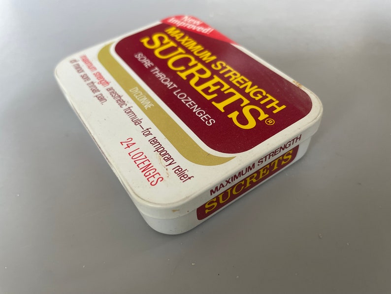 Secrets Sore Throat Lozenges Metal Box - Etsy
