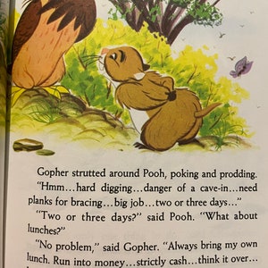 Winnie the Pooh Meets Gopher Golden Book 1982 - Etsy