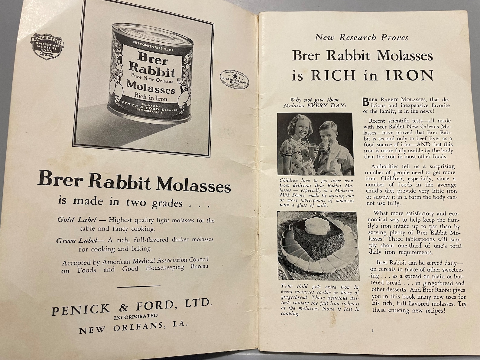 Brer Rabbit’s Modern Recipes for Modern Living Very Special Molasses ...