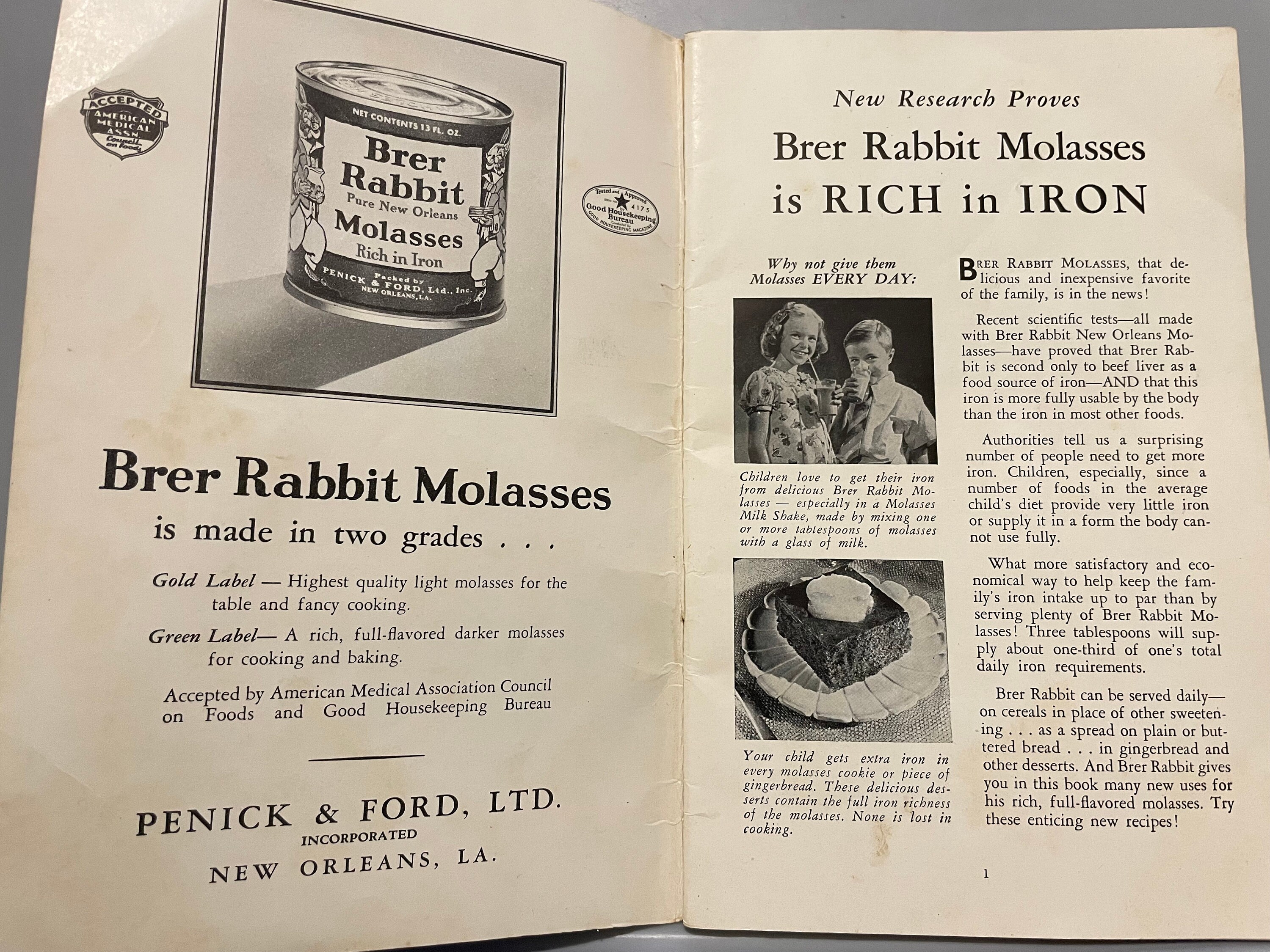 Brer Rabbit’s Modern Recipes for Modern Living Very Special Molasses ...