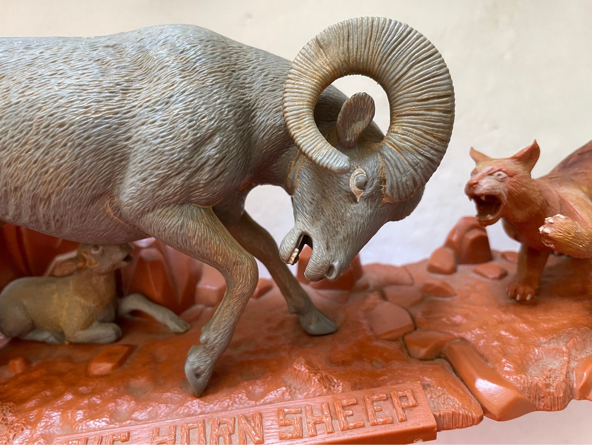 Aurora Plastic 1962 Big Horn Sheep & Bobcat - Etsy