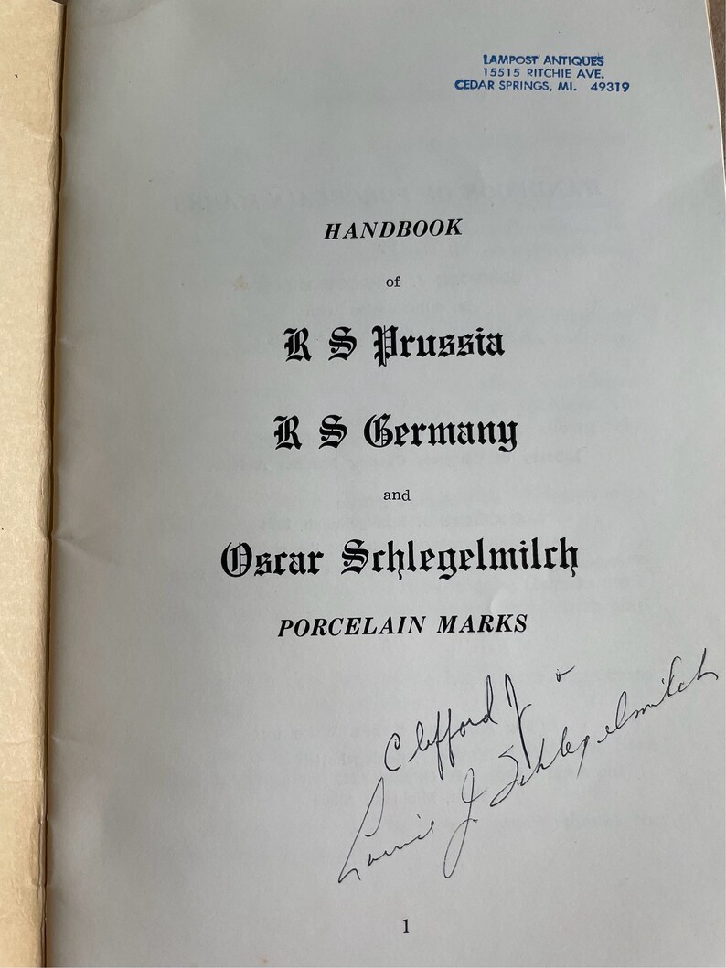 RS Prussia RS Germany Porcelain Marks - Etsy