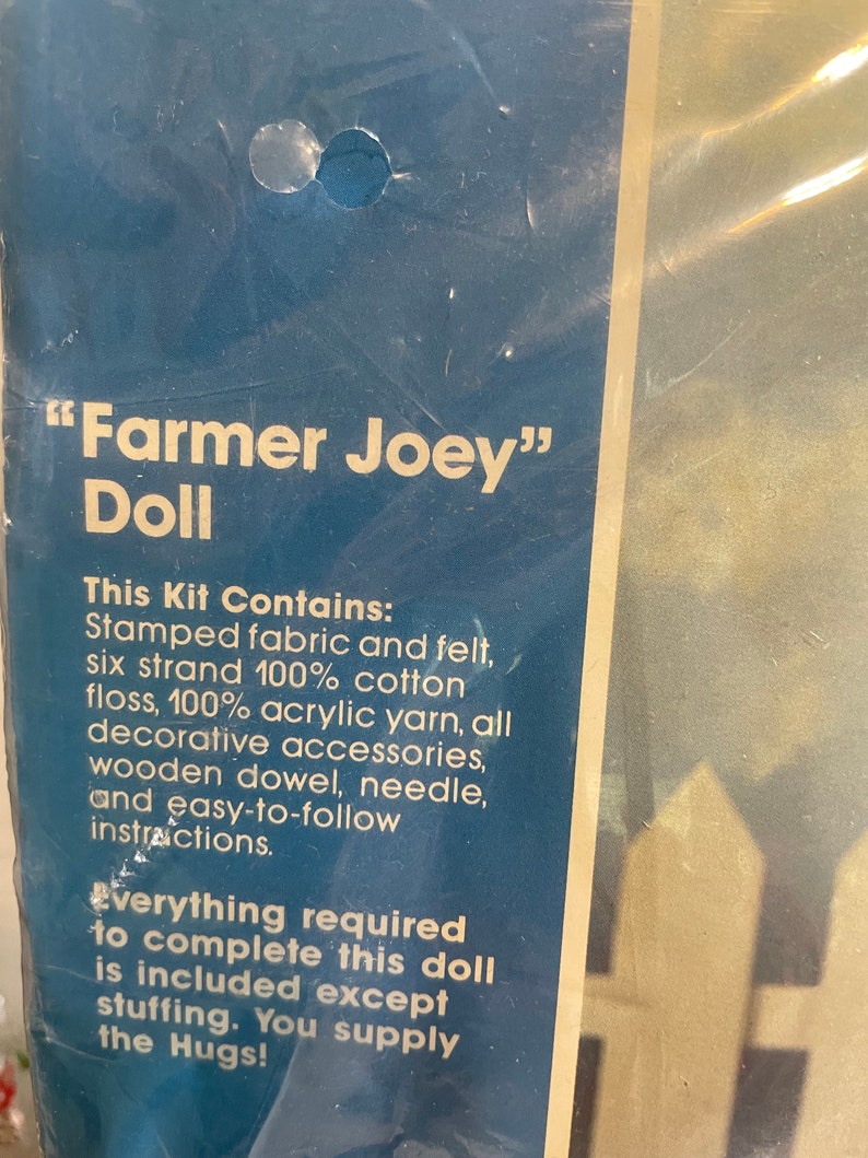 Bucilla Kit Farmer Joey Hug Me Doll Sealed Kit Vintage - Etsy