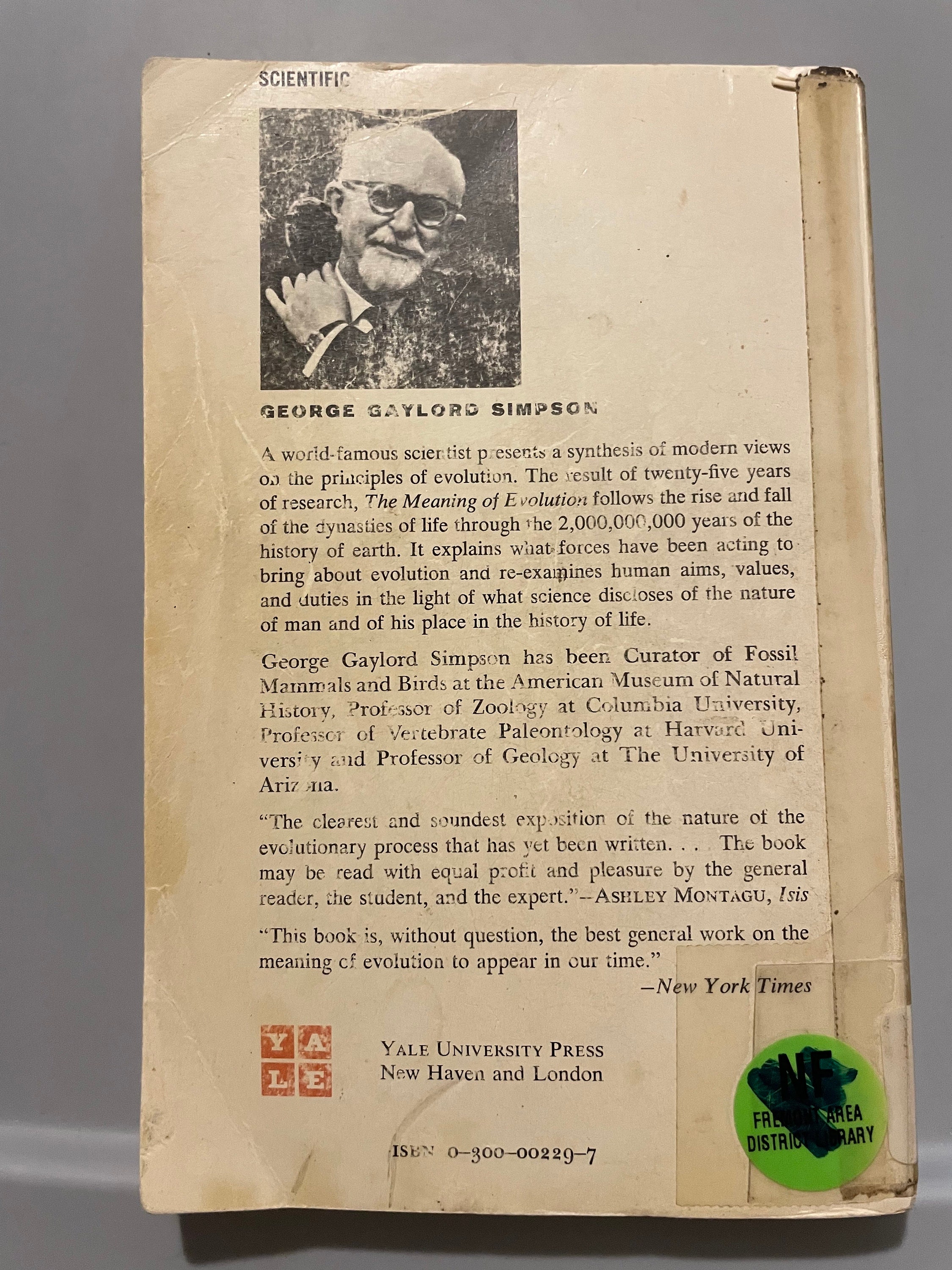 El significado de la evolución de George Gaylord Simpson 1967 - Etsy México