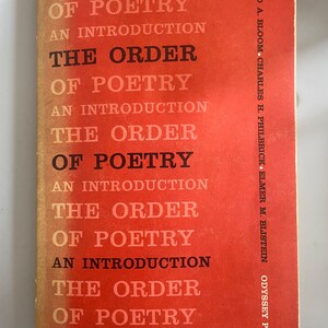 Poetry the Order of Poetry First Printing 1961 - Etsy