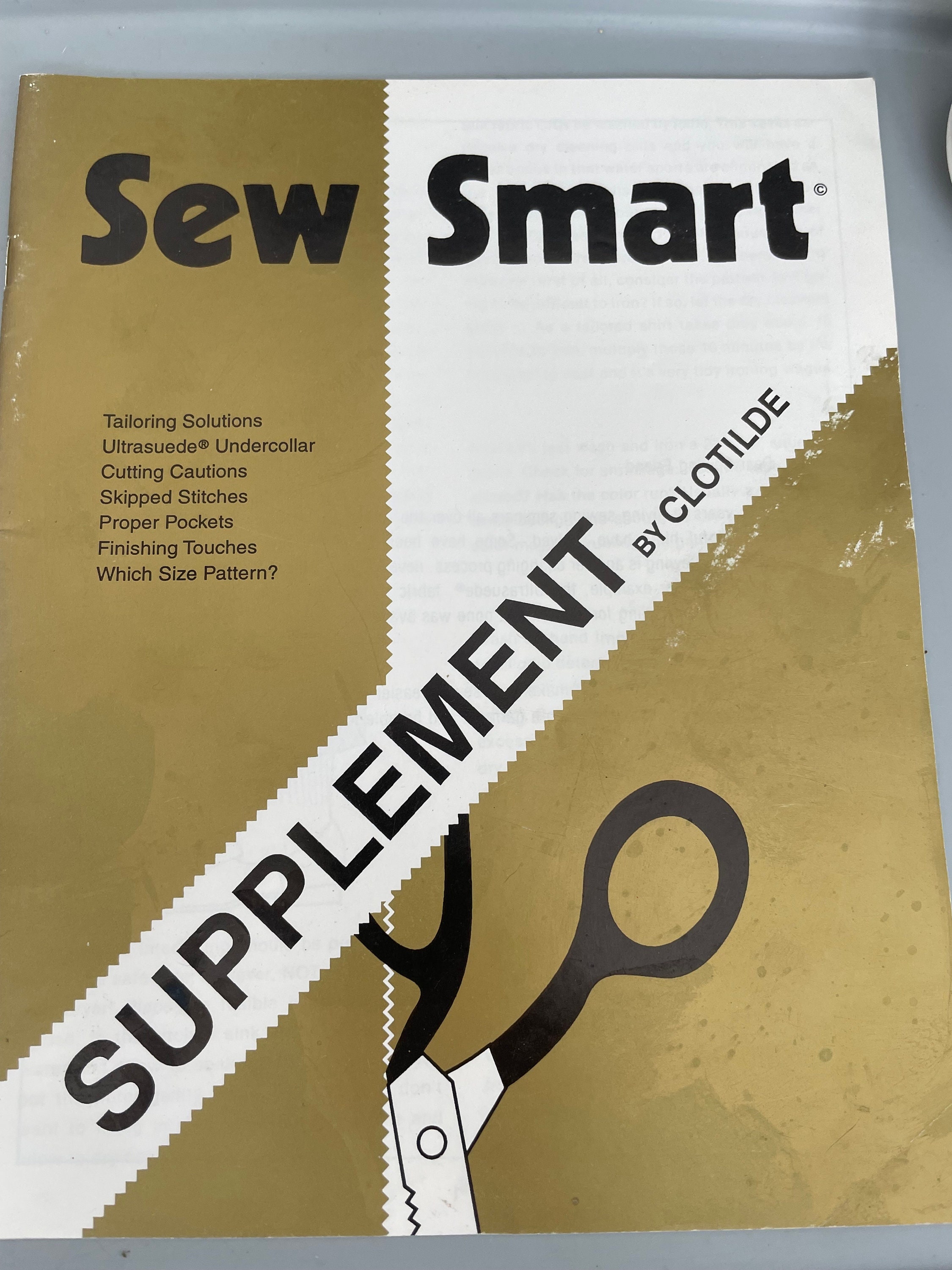 Sew Smart Sewing Tips and Instructions and Supplement 2 Booklets - Etsy