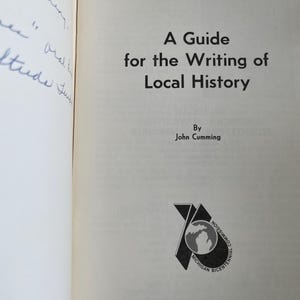 A Guide for the Writing of Local History - Etsy
