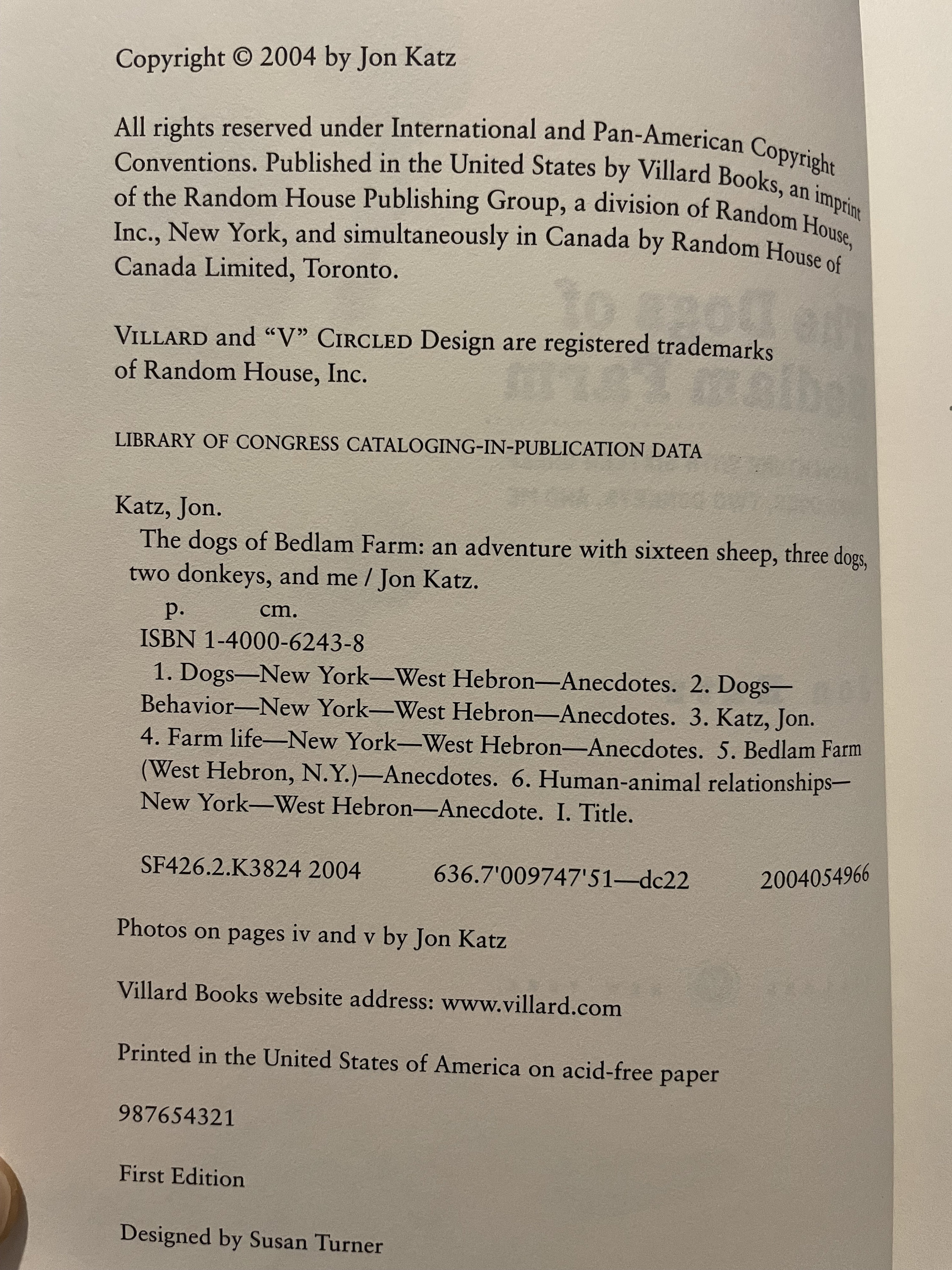 The Dogs of Bedlam Farm First Edition Adventure With 3 Dogs 2 Donkeys ...