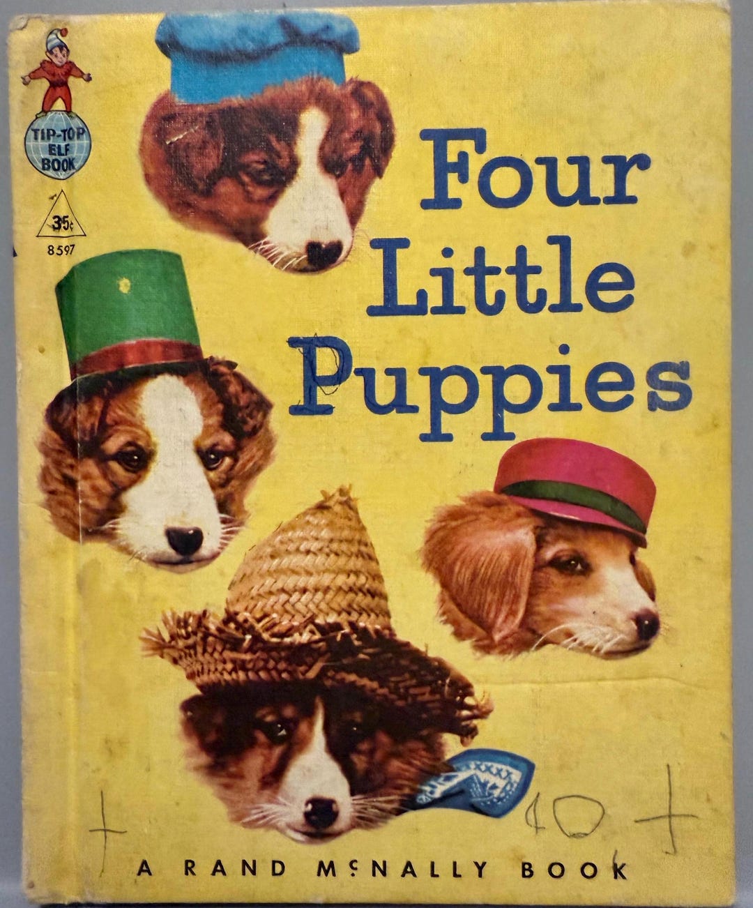 Four Little Puppies Rand Mcnally 1957 Real Dogs Some Tears Smudges and ...