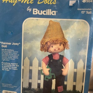 Bucilla Kit Farmer Joey Hug Me Doll Sealed Kit Vintage - Etsy