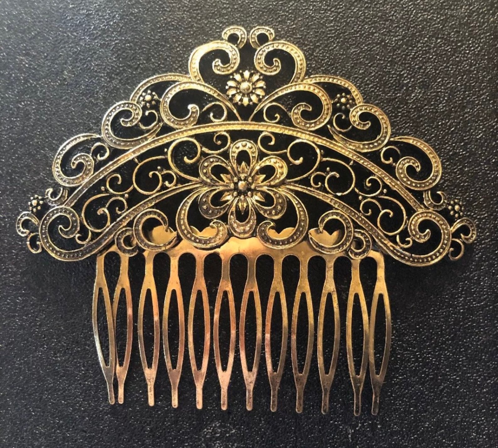 Vintage Comb for Headdress in Old Gold or Vintage - Etsy