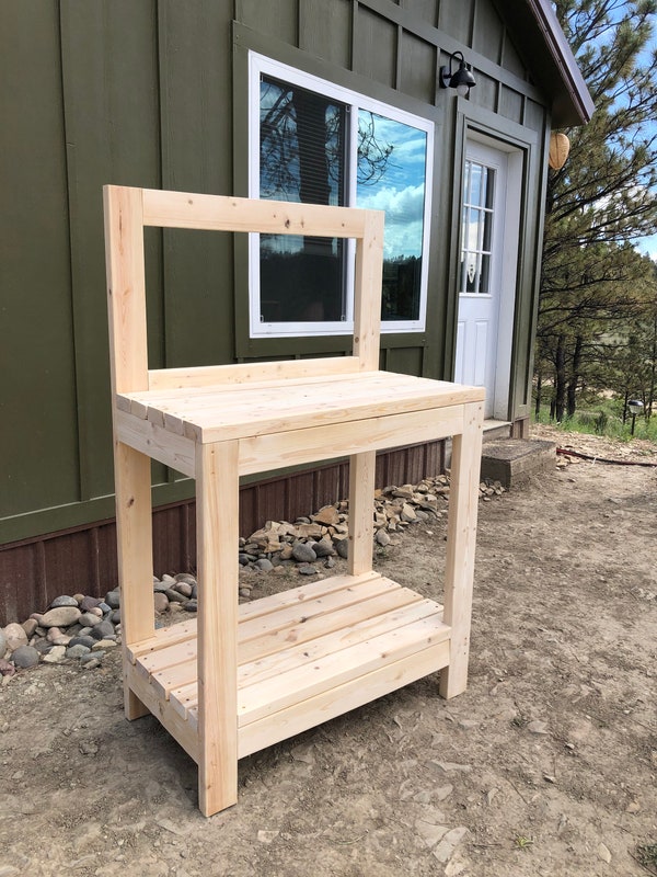 Potting Bench Digital Plan, DIY Outdoor Work Station Build Plan PDF ...