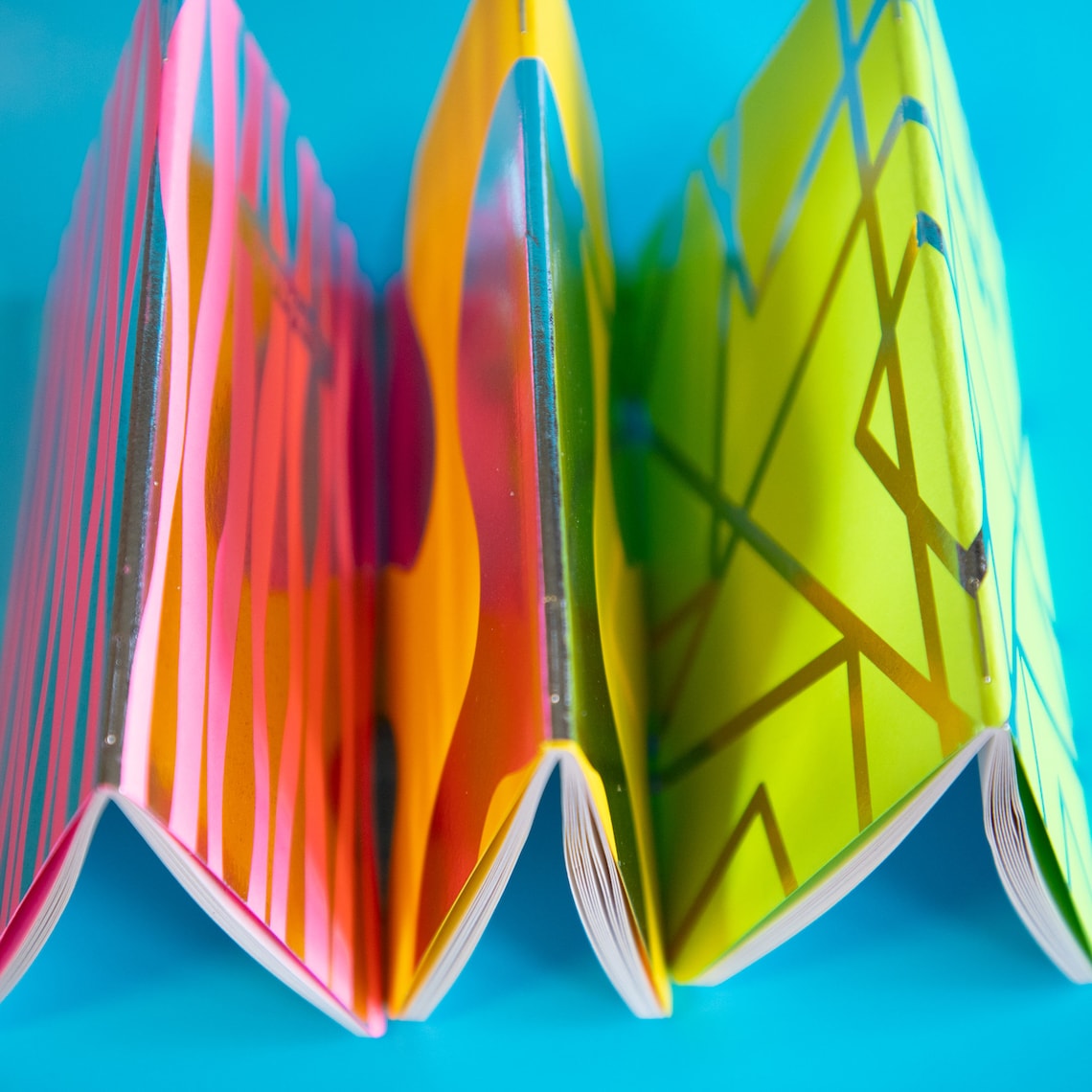 Silver Foil Neon Mini Notebooks Graphic Design Notebook Pocket Notebook ...