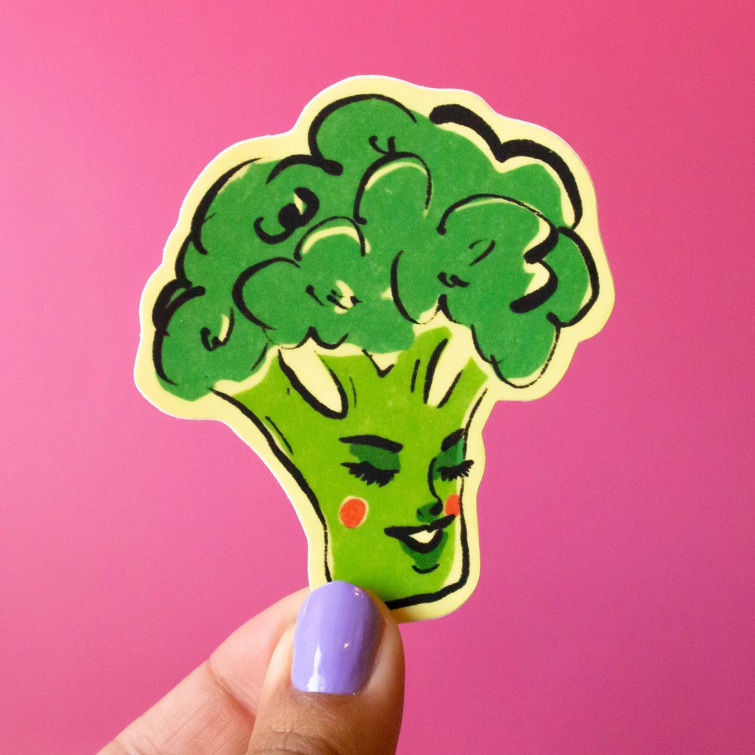 Broccoli Lady Sticker Water Bottle Sticker Tumbler Sticker Laptop ...