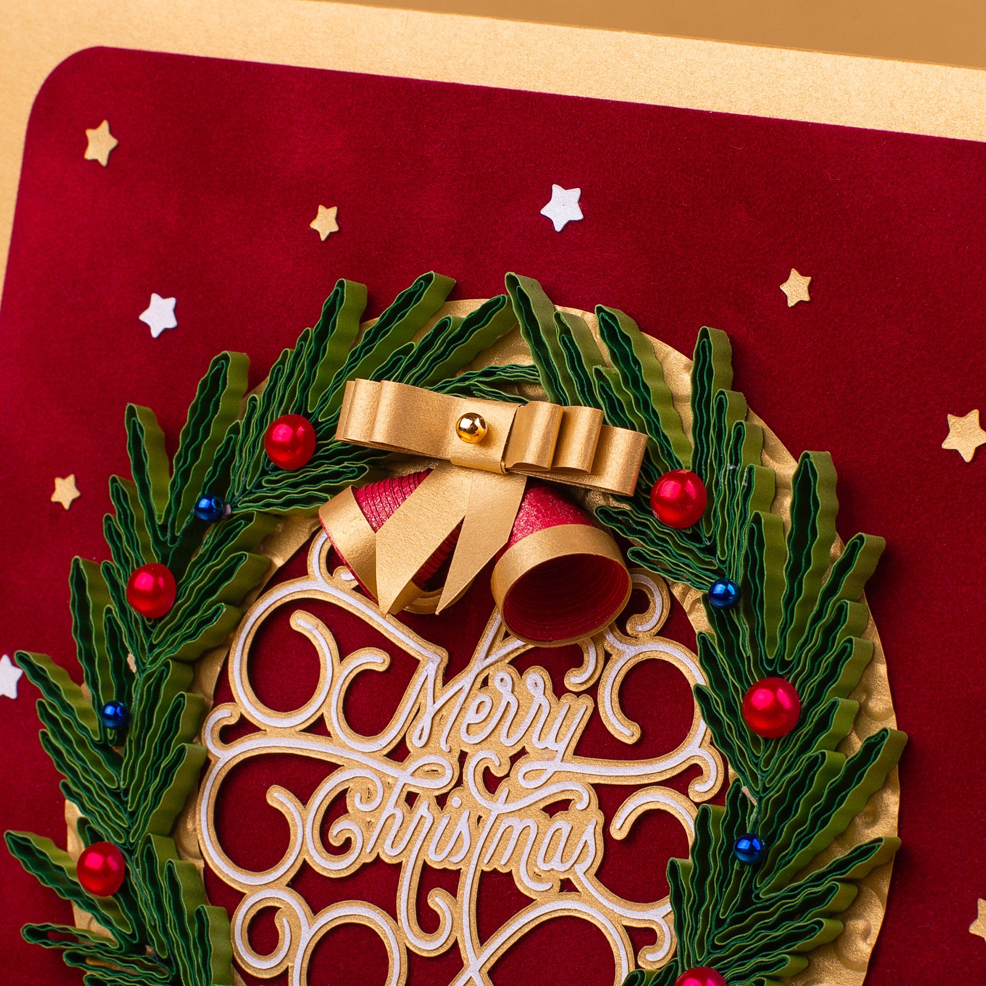 Christmas Wreath Greeting Card - Etsy