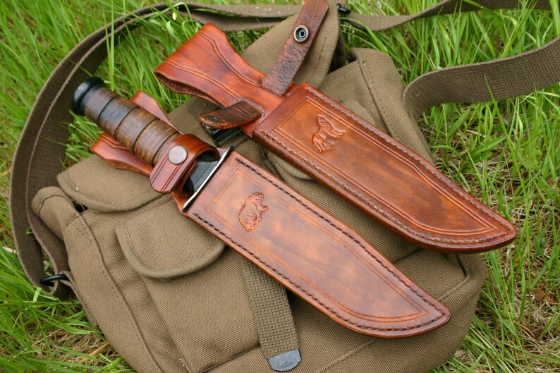 Hand Crafted Ka-bar Sheath - Etsy