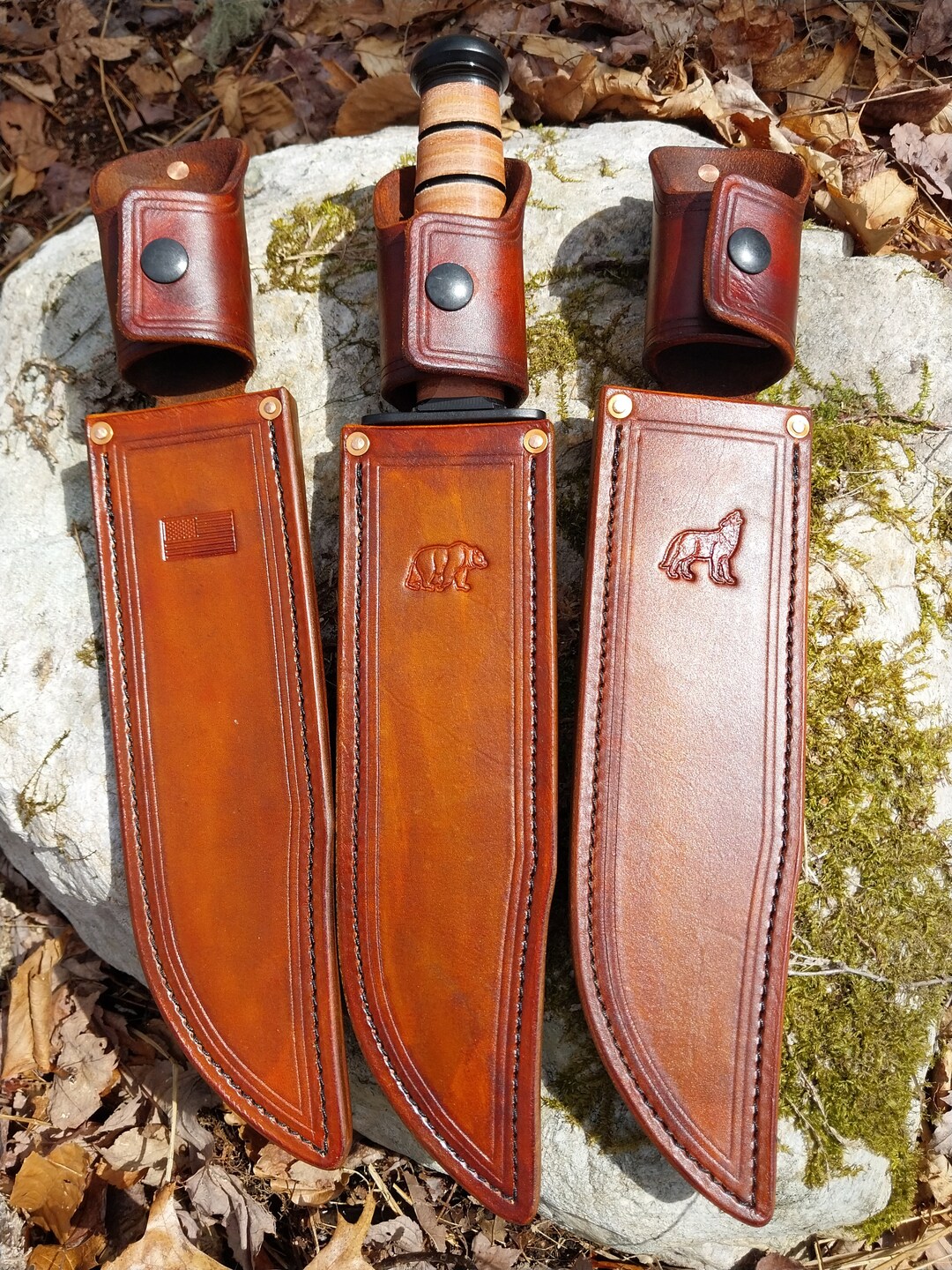 Hand Made Ka-bar Big Brother Sheath, Wrap-around Handle Closure - Etsy