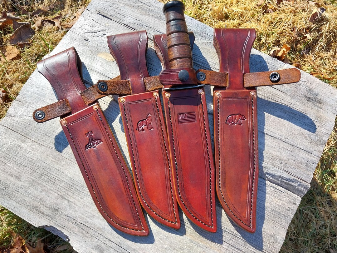 Hand Crafted Ka-bar Sheath - Etsy