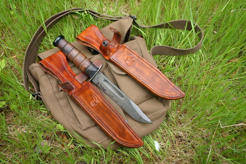 Hand Crafted Ka-bar Sheath - Etsy