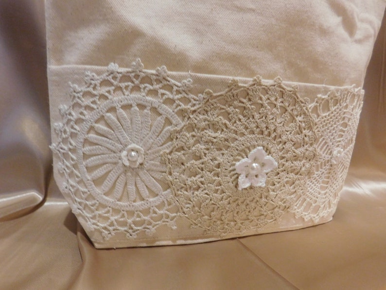 Shabby Chic Vintage Doily Tote Bag Purse Hand Bag - Etsy