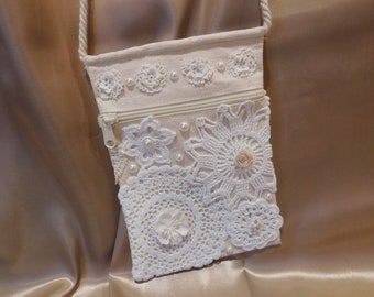 Shabby Chic Vintage Doily Tote Bag Purse Hand Bag - Etsy