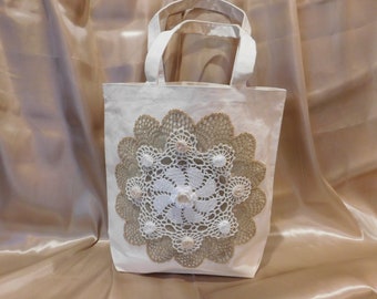 Shabby Chic Vintage Doily Tote Bag Purse Hand Bag - Etsy