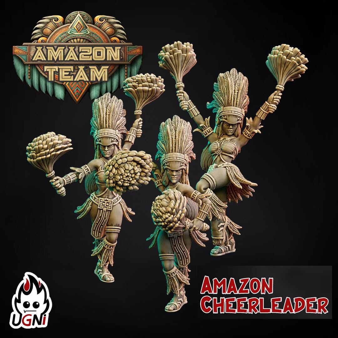 Amazon Cheerleaders - Fantasy Football Team - UGNI Miniatures - Etsy