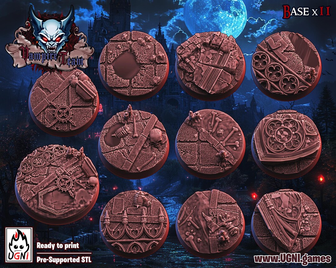 Vampire - High Res RPG Bases - UGNI Miniatures - Etsy