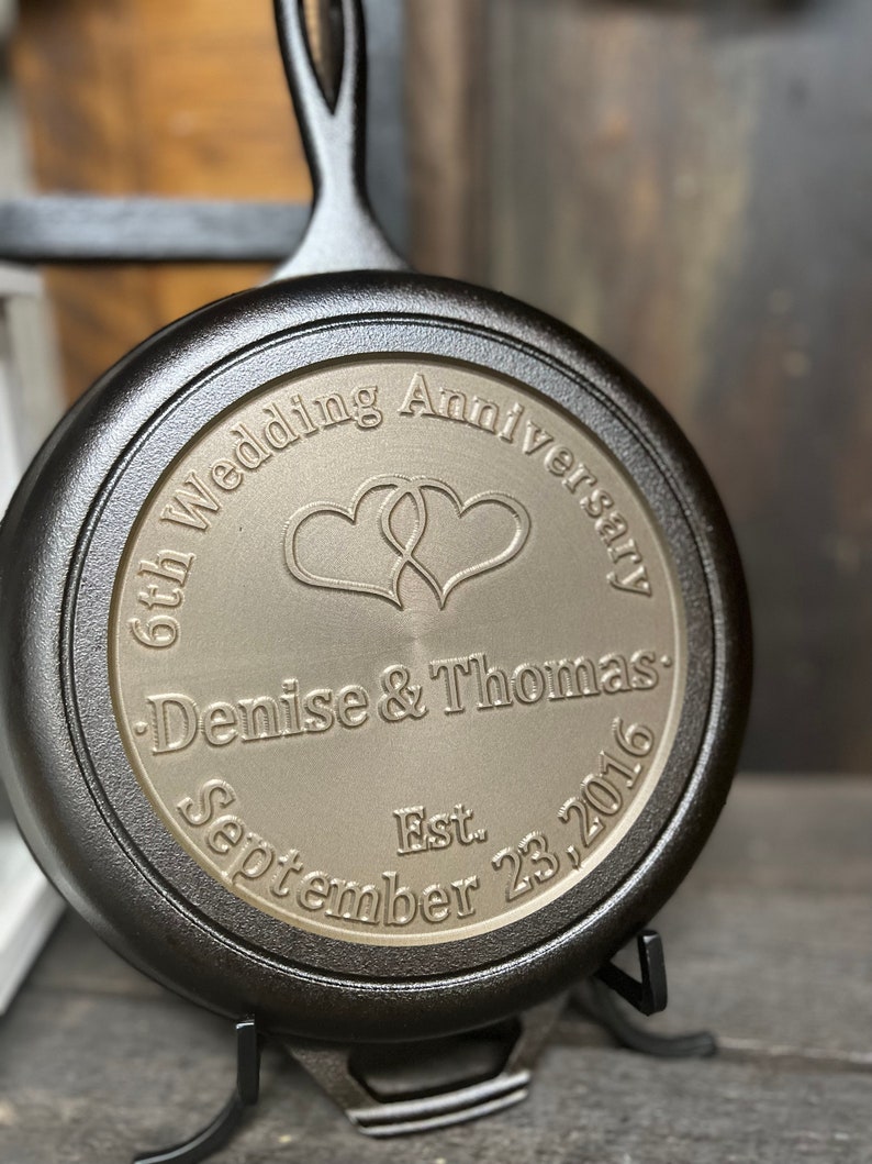 Sixth Anniversary Custom Cast Iron Skillet - Etsy