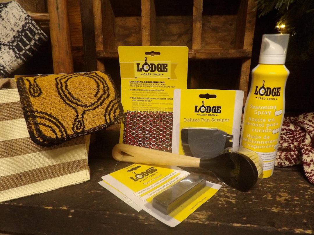 Complete Lodge Cast Iron Care Gift Set - Cleaning & Restoration - Etsy