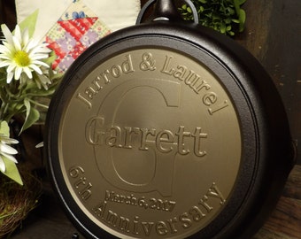 5 Inch Engraved Cast Iron Skillet Custom Anniversary, Decorative - Etsy