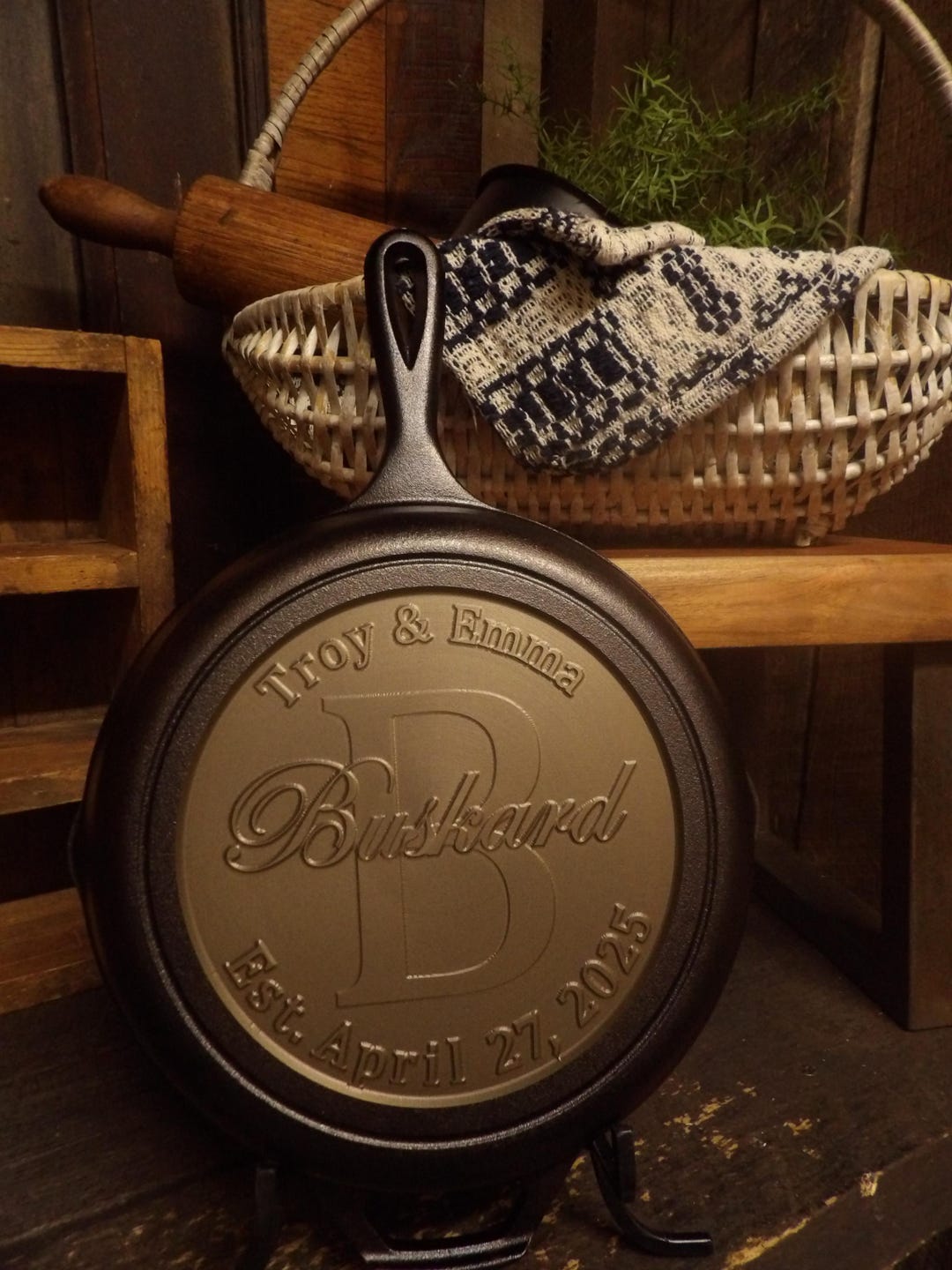 Personalized Cast Iron Skillet - Custom CNC Machined - Etsy