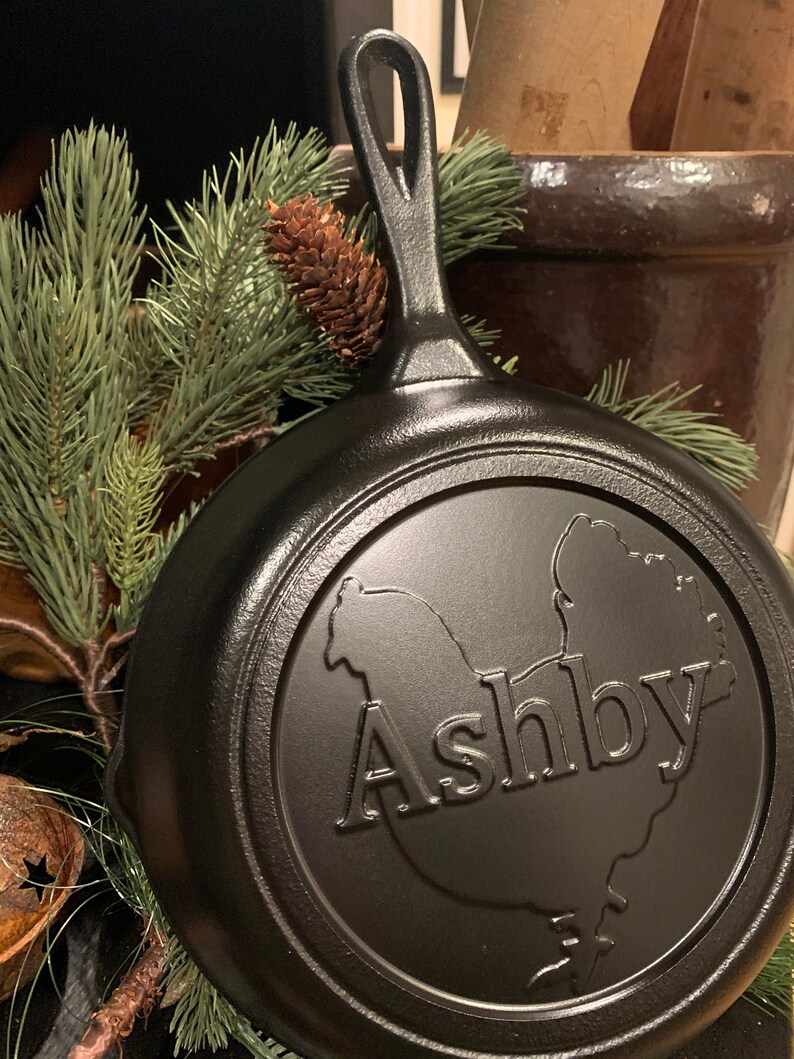 Personalized/Custom cast iron skillet | Etsy