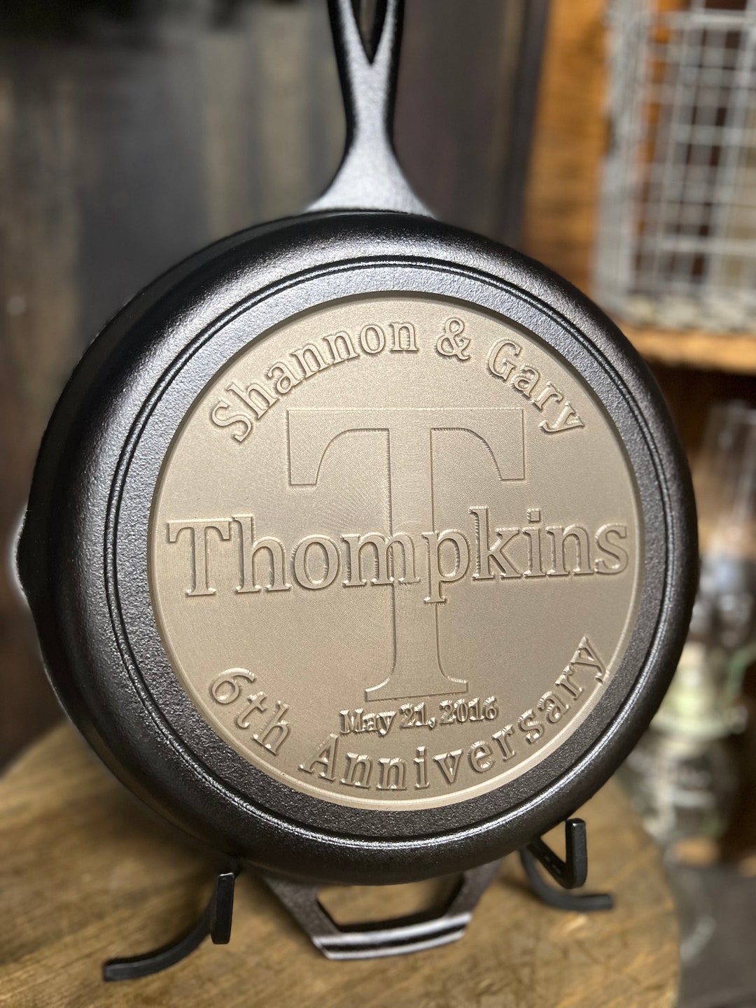 Sixth Anniversary Custom Cast Iron Skillet - Etsy