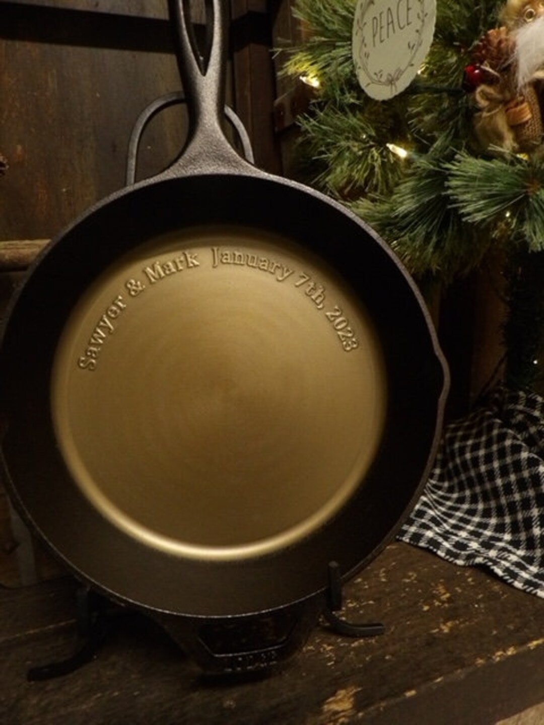 10.25" Personalized Smooth Cast Iron Skillet - Lodge or Victoria - Etsy
