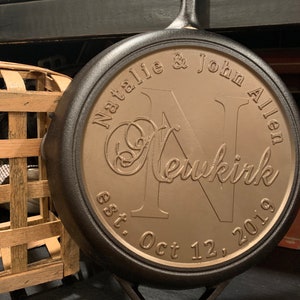 Personalized/custom Cast Iron Skillet - Etsy