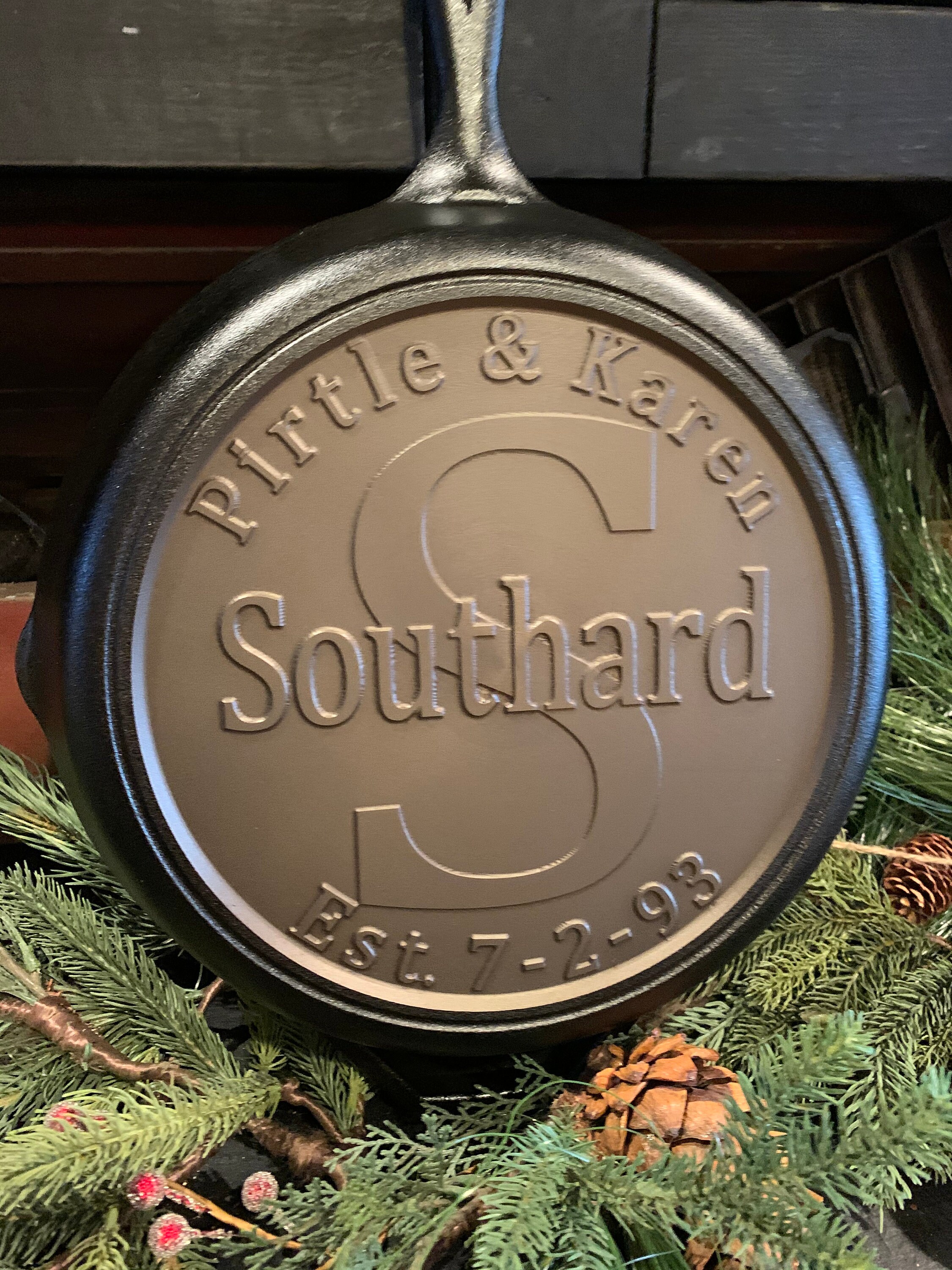 Personalized/Custom cast iron skillet | Etsy