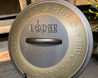 Engraved Cast Iron Skillet - Etsy