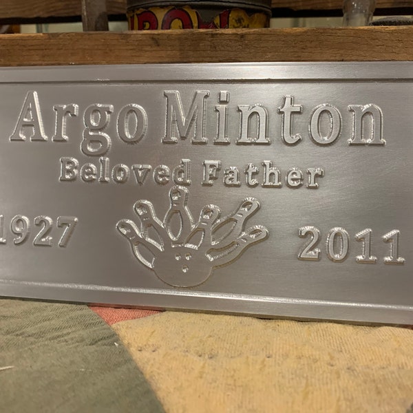 Aluminum Memorial Plaque - Etsy