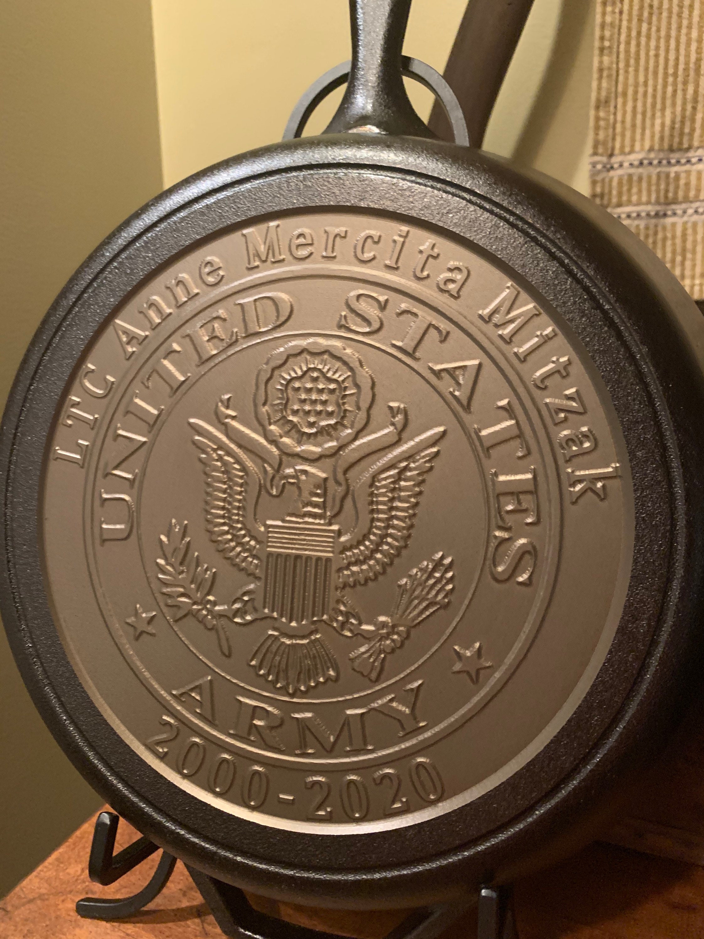 Military Customized Cast Iron Skillet - Etsy