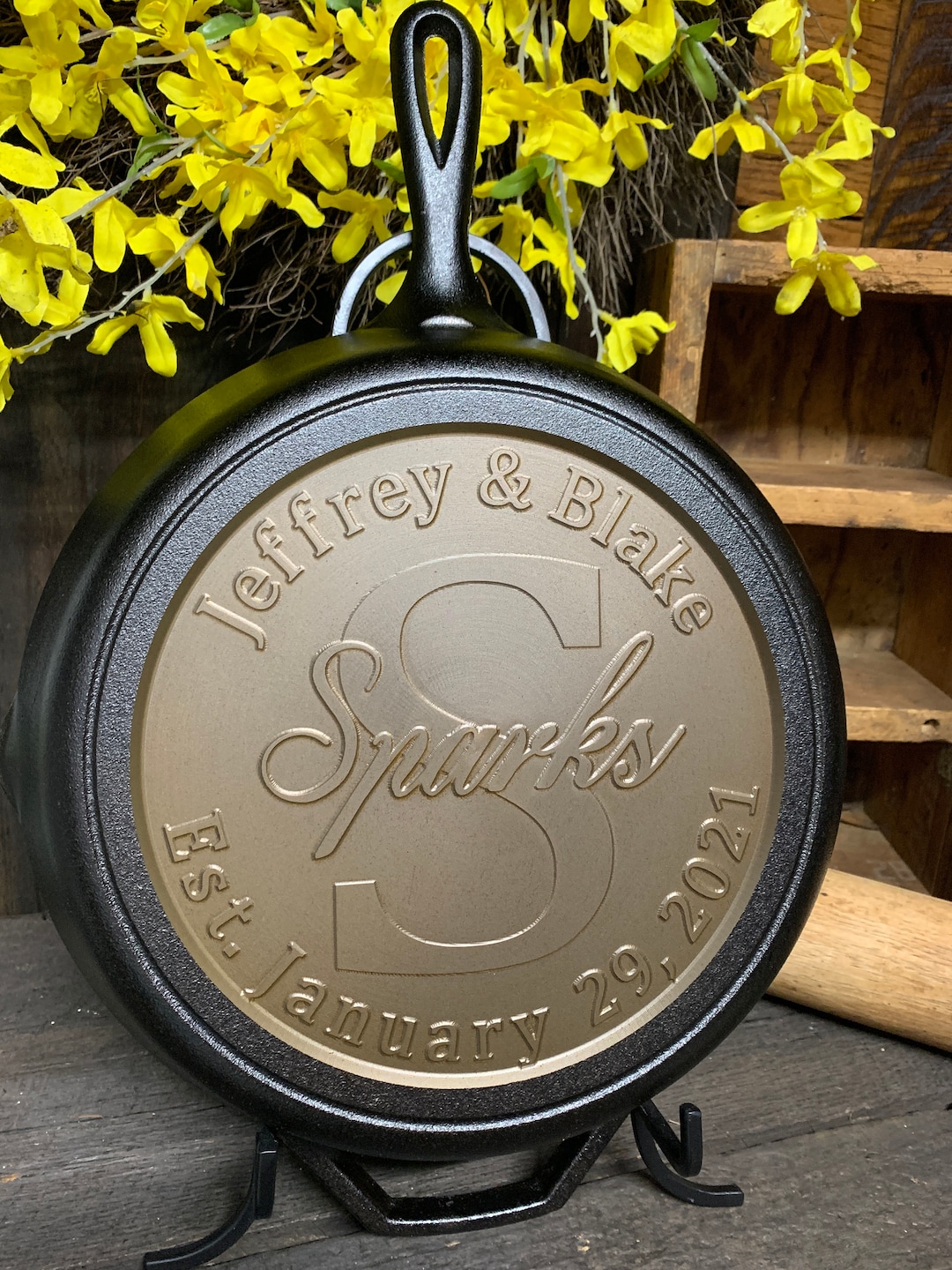Personalized/custom Cast Iron Skillet - Etsy