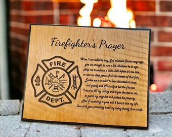 Custom Carved Wooden Sign fireman's Prayer - Etsy