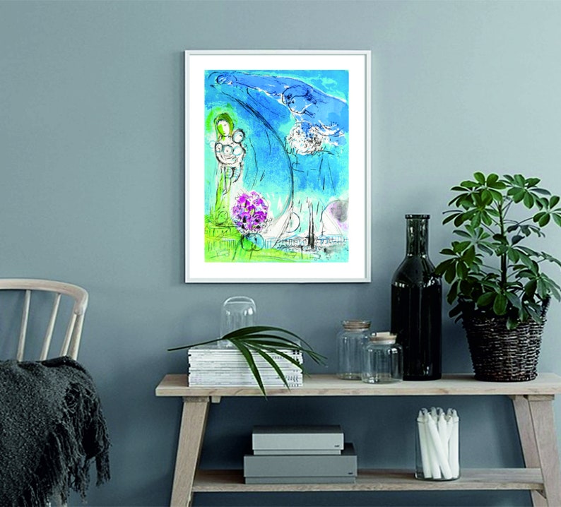 Marc Chagall Mother and Child on Place De La Concorde Wall Art - Etsy
