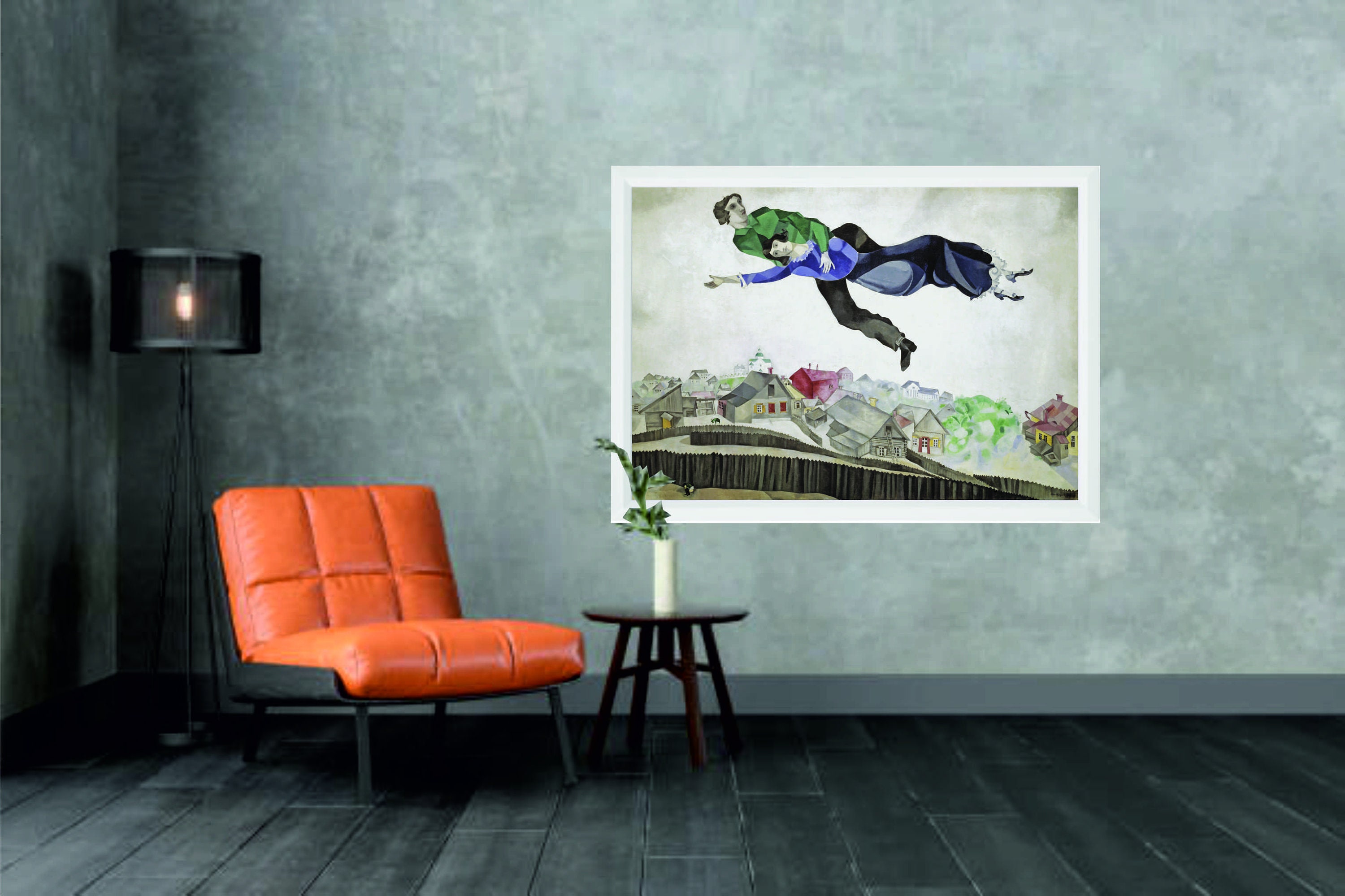 Marc Chagall Over the Town Wall Art Masterpiece Print High Resolution ...