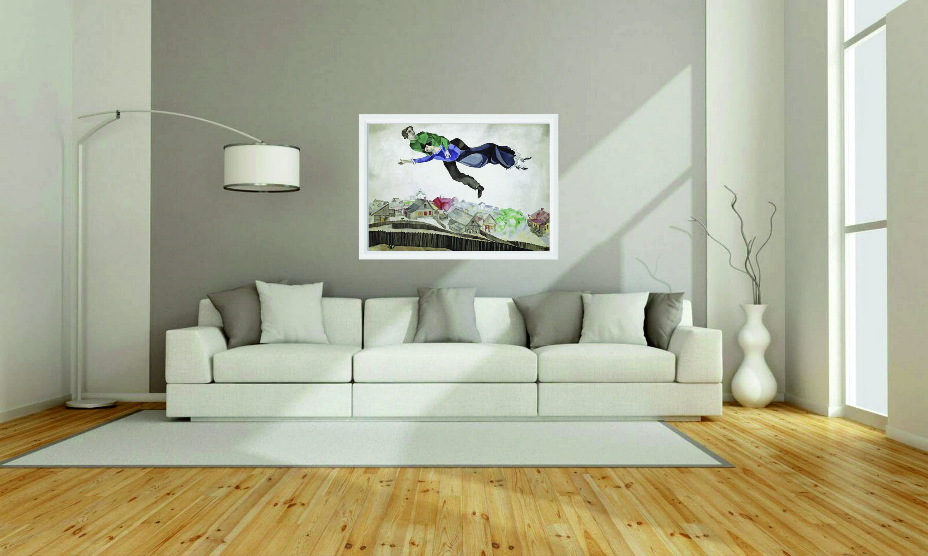 Marc Chagall Over the Town Wall Art Masterpiece Print High Resolution ...