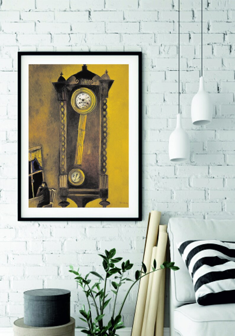 Marc Chagall the Clock Wall Art Masterpiece Print High Resolution Fine ...