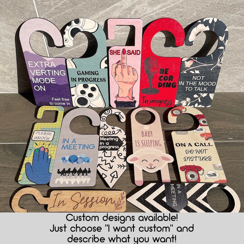 Door Knob Hangers - Etsy
